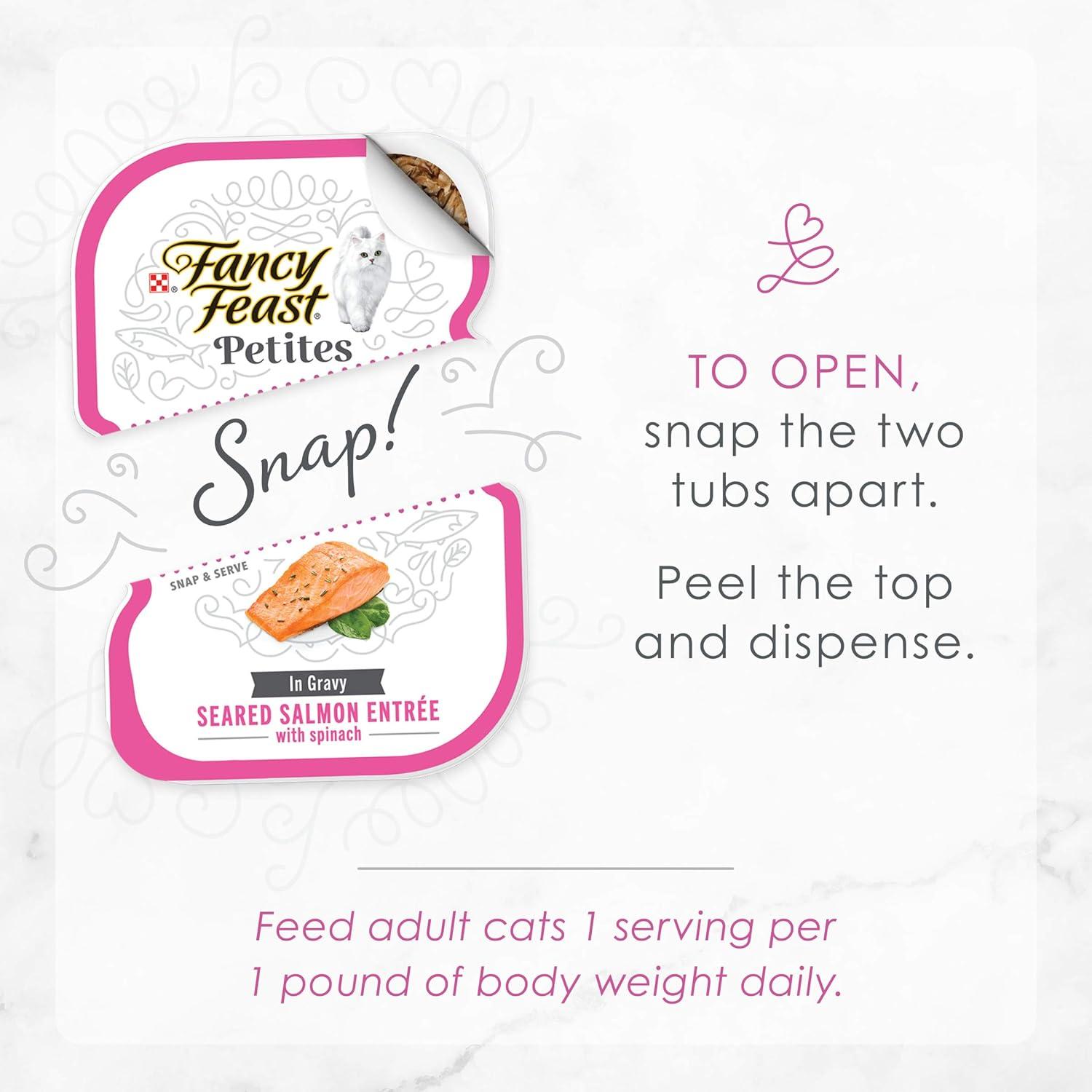 Purina Fancy Feast Petites Seared Salmon Entree With Spinach in Gravy ...