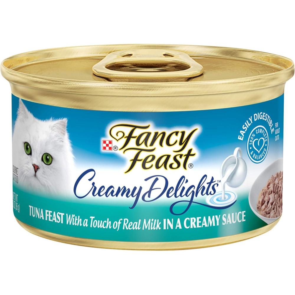 Purina Fancy Feast Wet Cat Food, Creamy Delights Tuna Feast in a Creamy ...