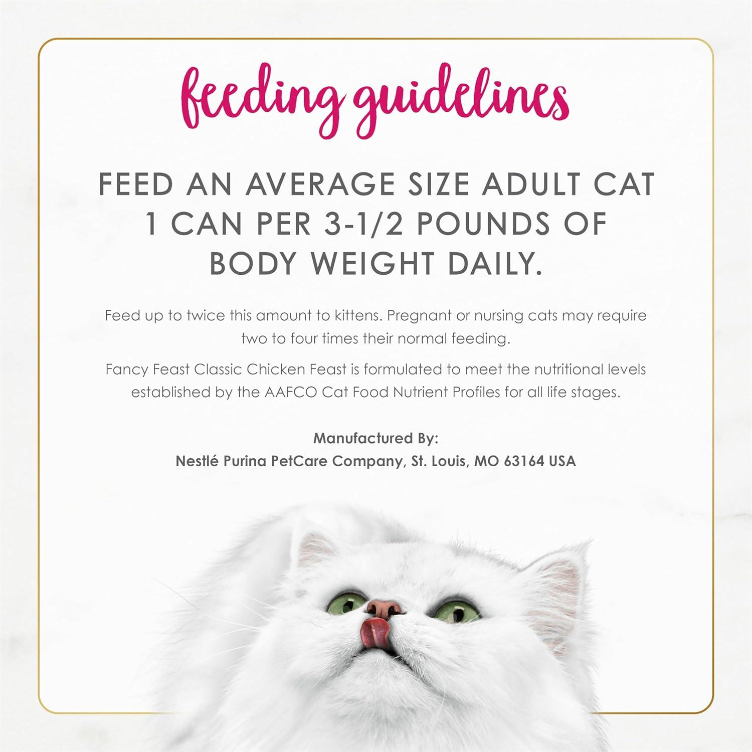 Fancy Feast Chicken Feast Classic Pate Collection Grain Free Wet Cat ...
