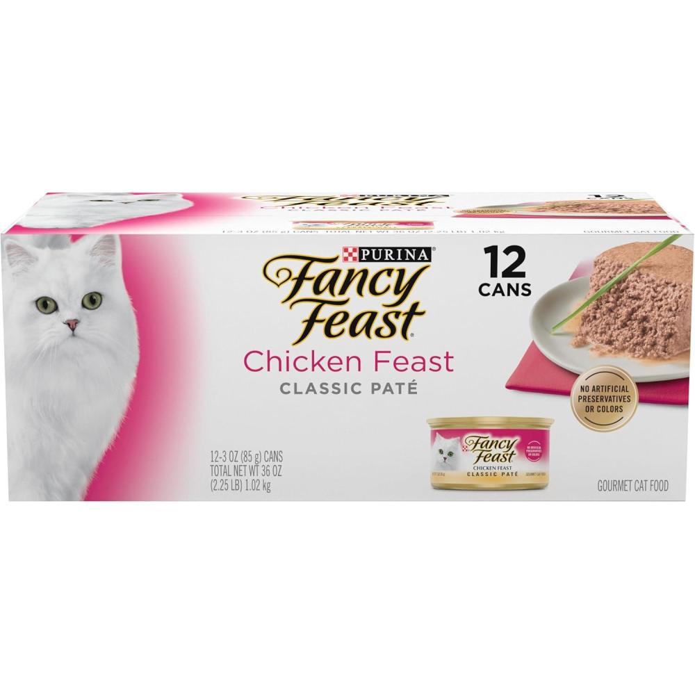 Fancy Feast Chicken Feast Classic Pate Collection Grain Free Wet Cat ...